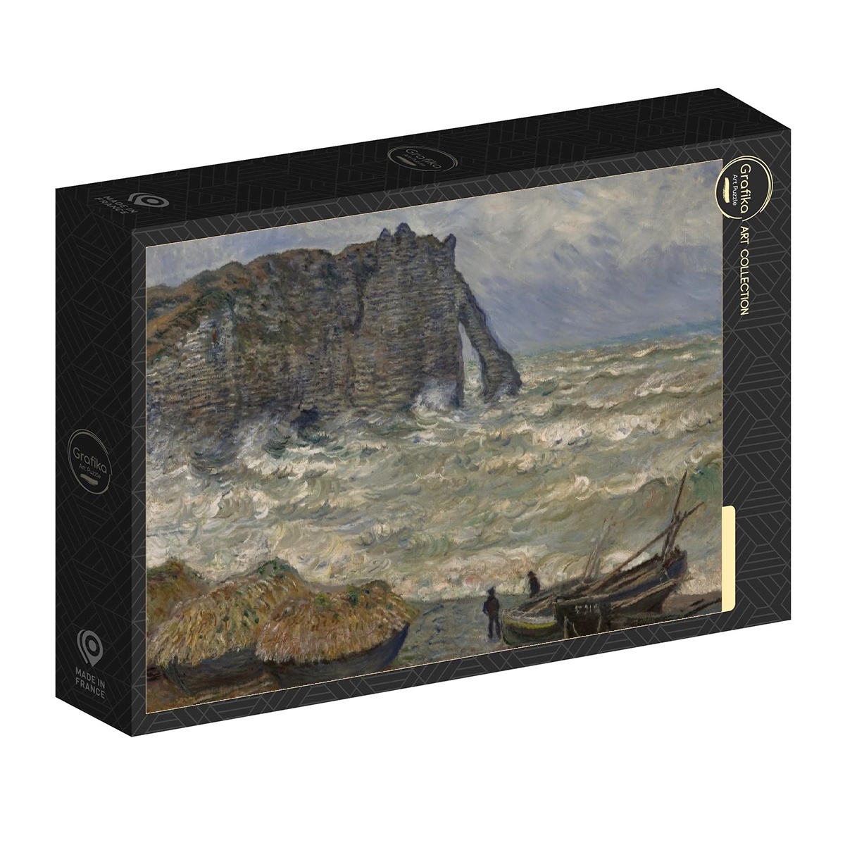 Grafika - Puzzle Claude Monet - Mer agitée à Étretat, 1883 - 1000 Teile ...